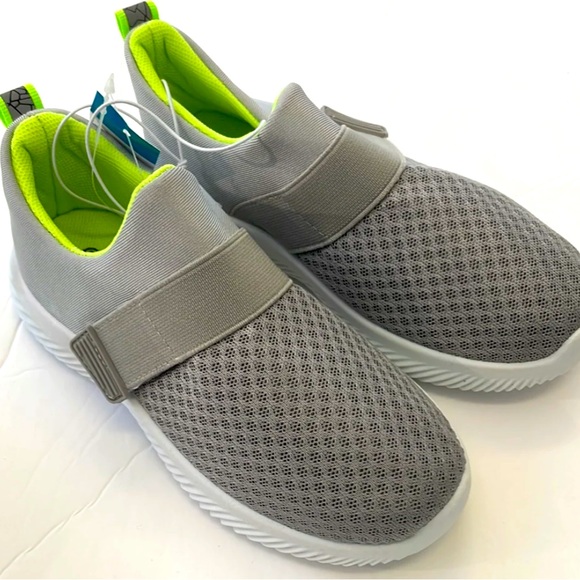 Youth Zone | Shoes | Youth Zone Pro Grey Lime Green Band Mesh Shoe ...